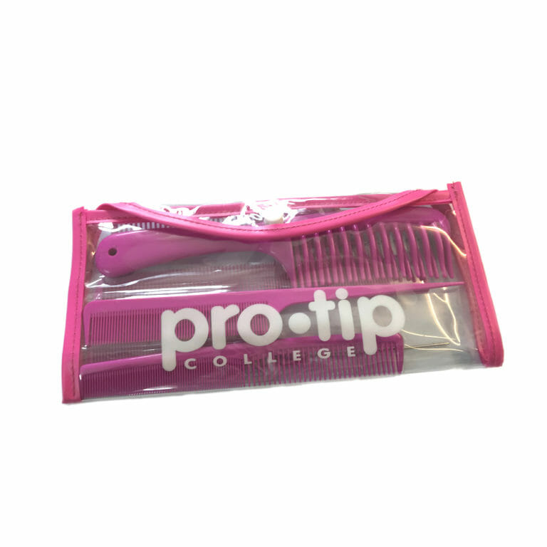 Pro Tip College Pink Comb Kit - Direct Salon Supplies