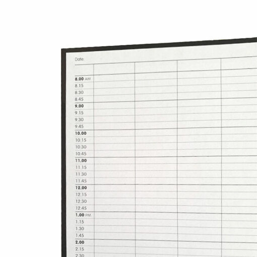 Direct Salon Supplies 3 Column Black Appointment Book