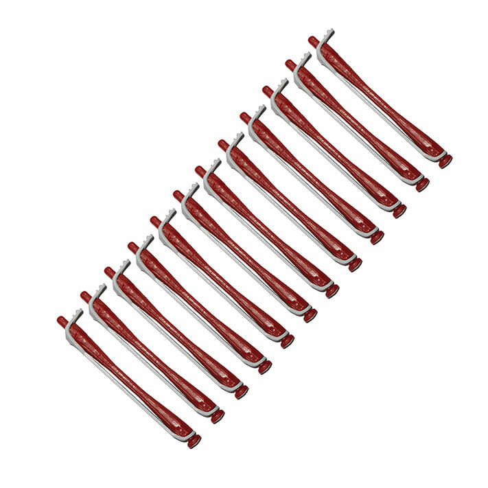 Perm Rods Brick Red Pack 12 - 4mm | Direct Salon Supplies