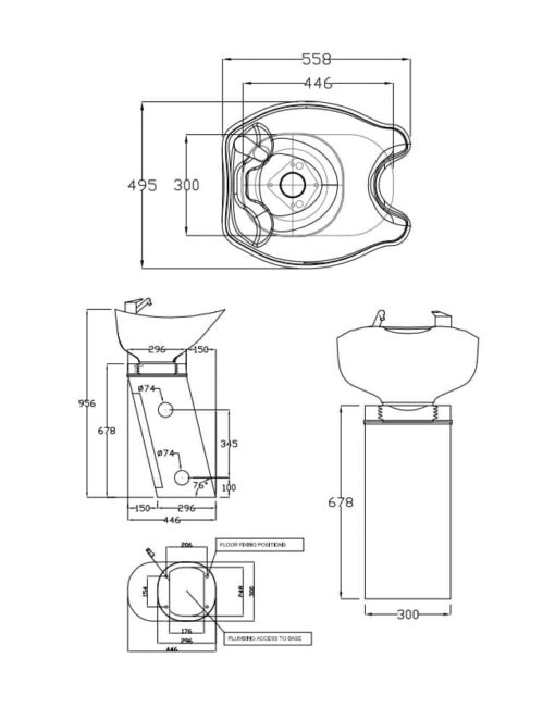 REM Aqua Pedestal Backwash Unit | Direct Salon Supplies